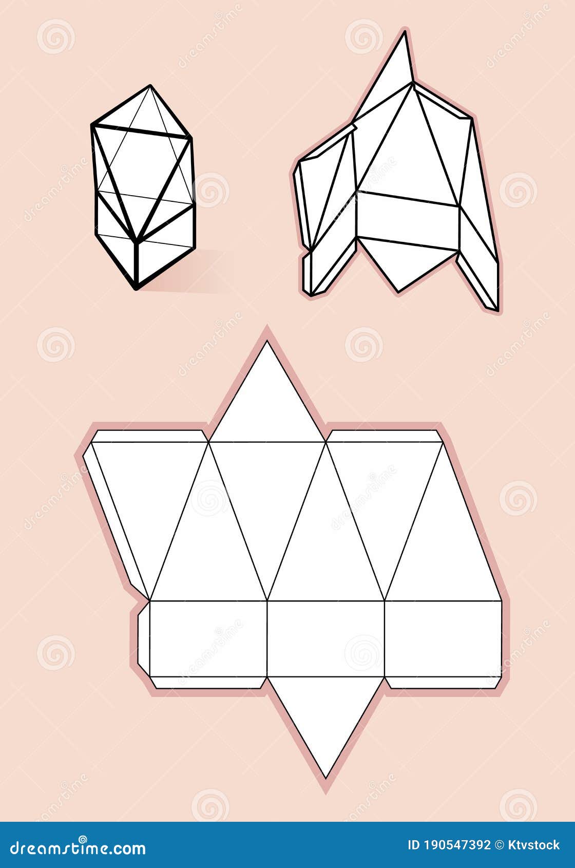 Complex Form with Blueprint Template Stock Vector - Illustration of ...