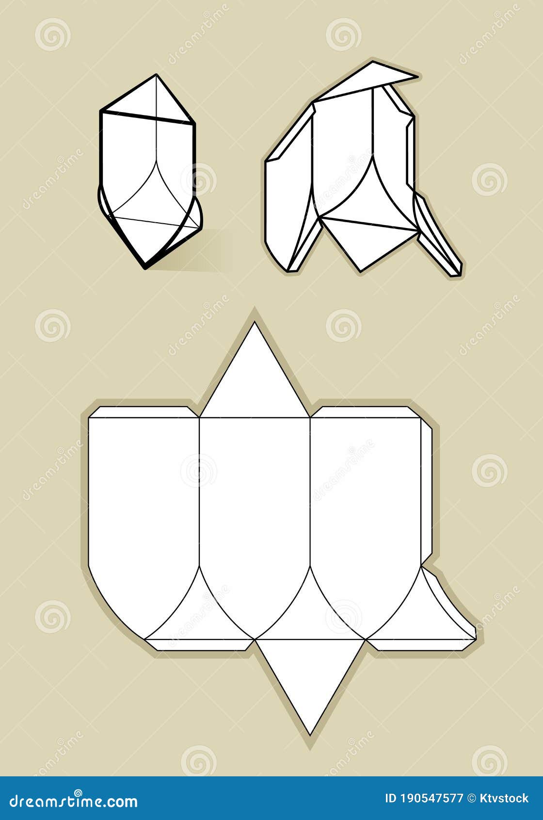 Complex Form with Blueprint Template Stock Vector - Illustration of ...