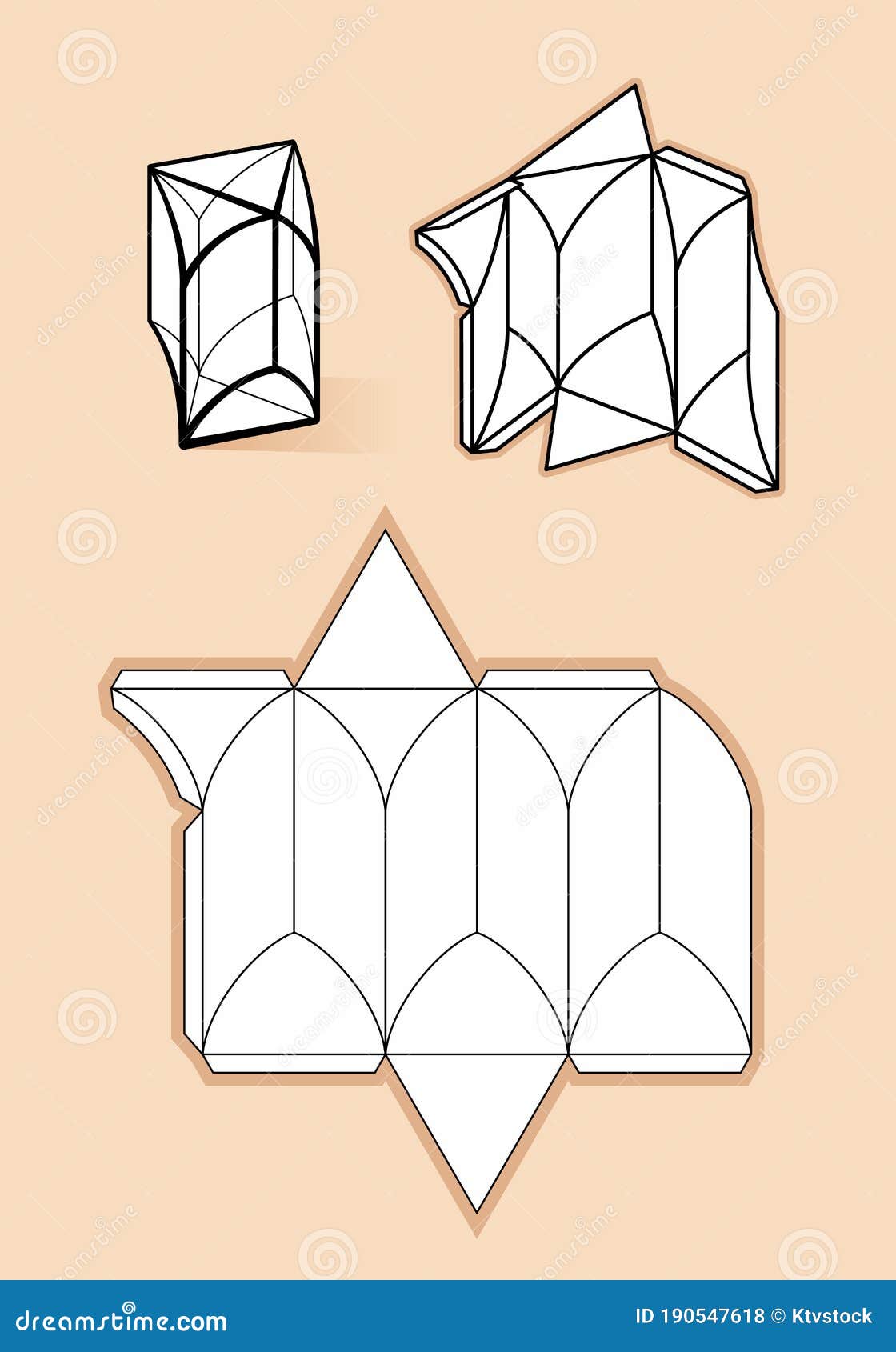 Complex Form with Blueprint Template Stock Vector - Illustration of ...