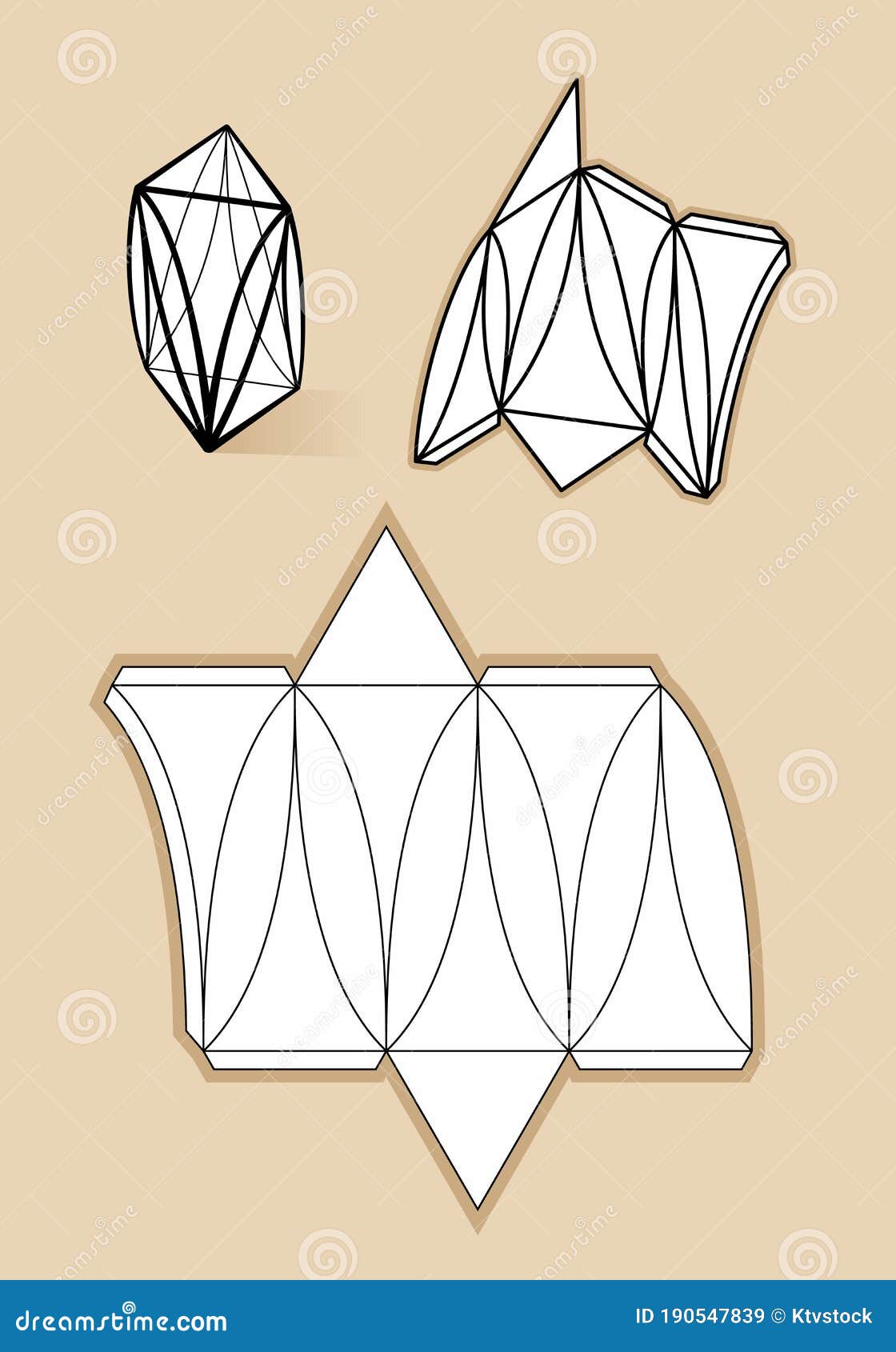 Complex Form with Blueprint Template Stock Vector - Illustration of ...