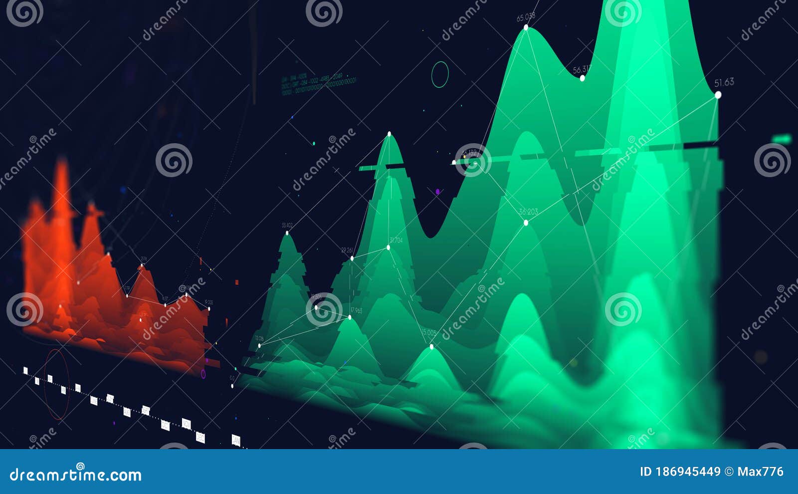 Complex Futuristic Infographics Data Thread Visualization Profit and ...