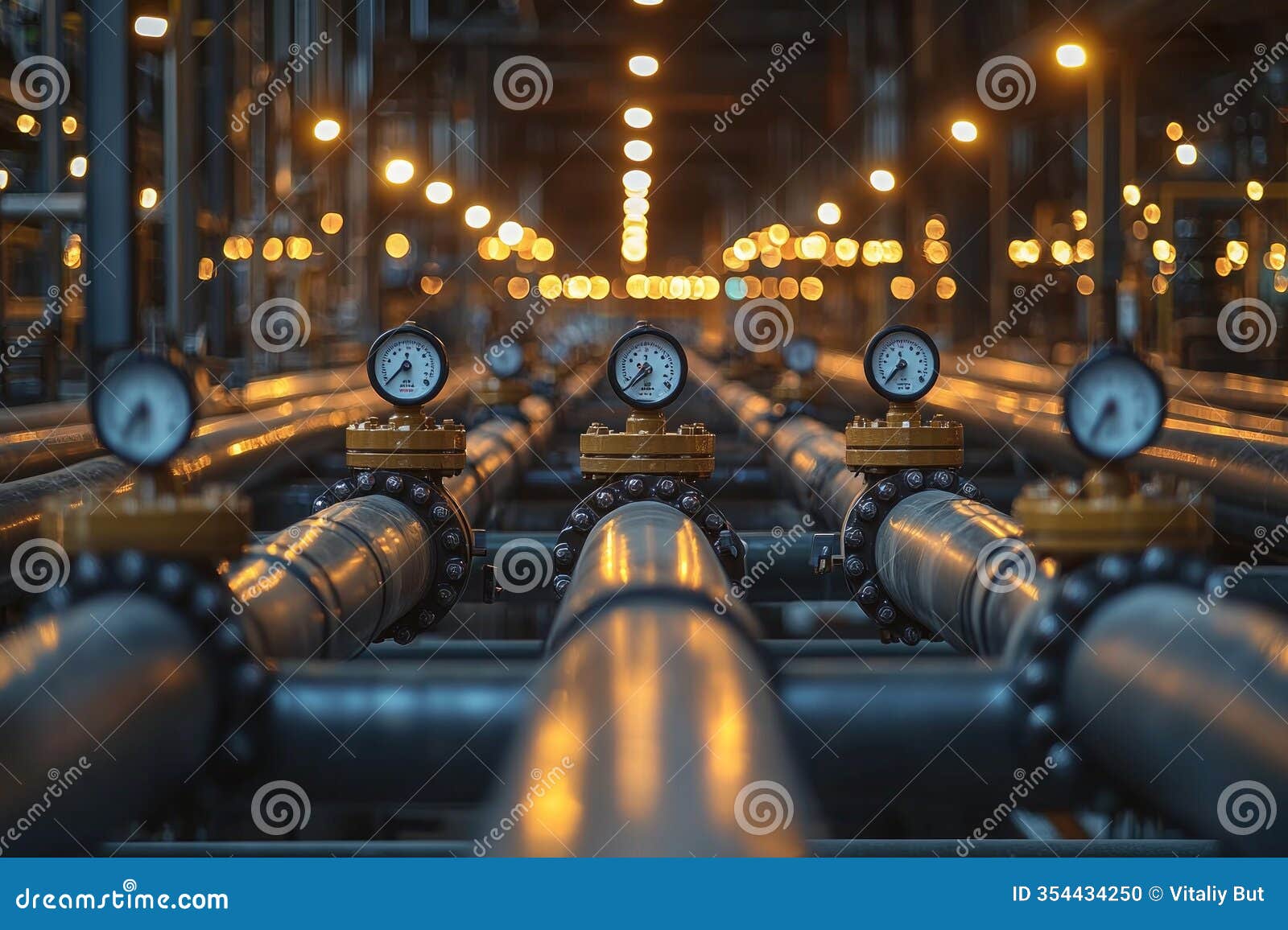 Complex Gas Pipeline Network Showcases Array of Interconnected Pipes ...