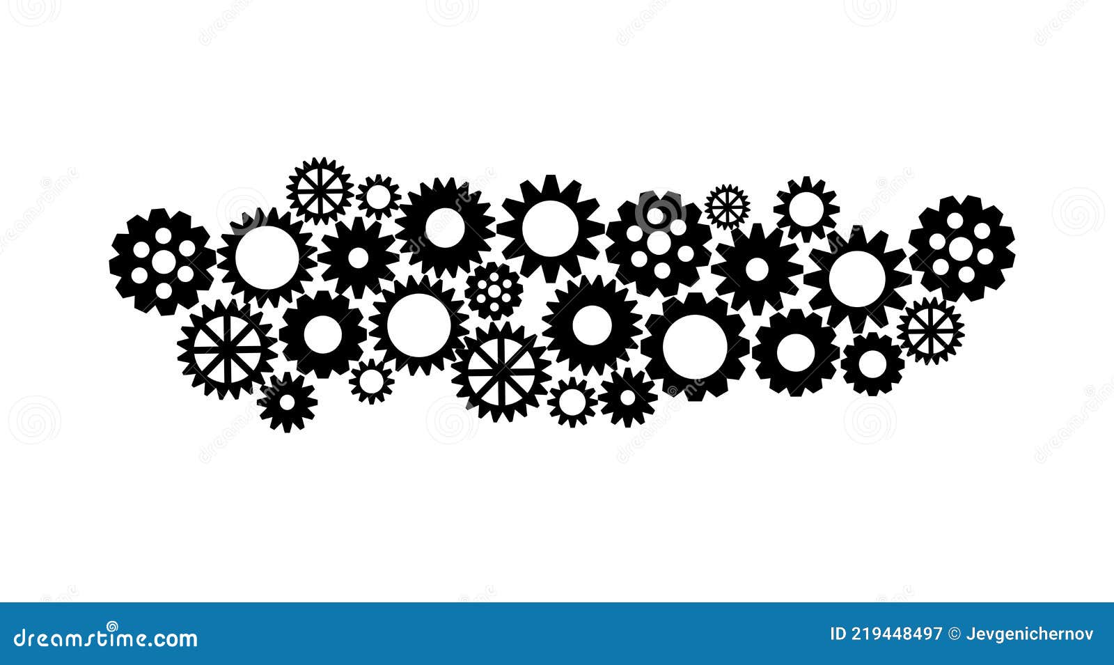 Complex Gear Mechanism Silhouette Stock Vector - Illustration of ...