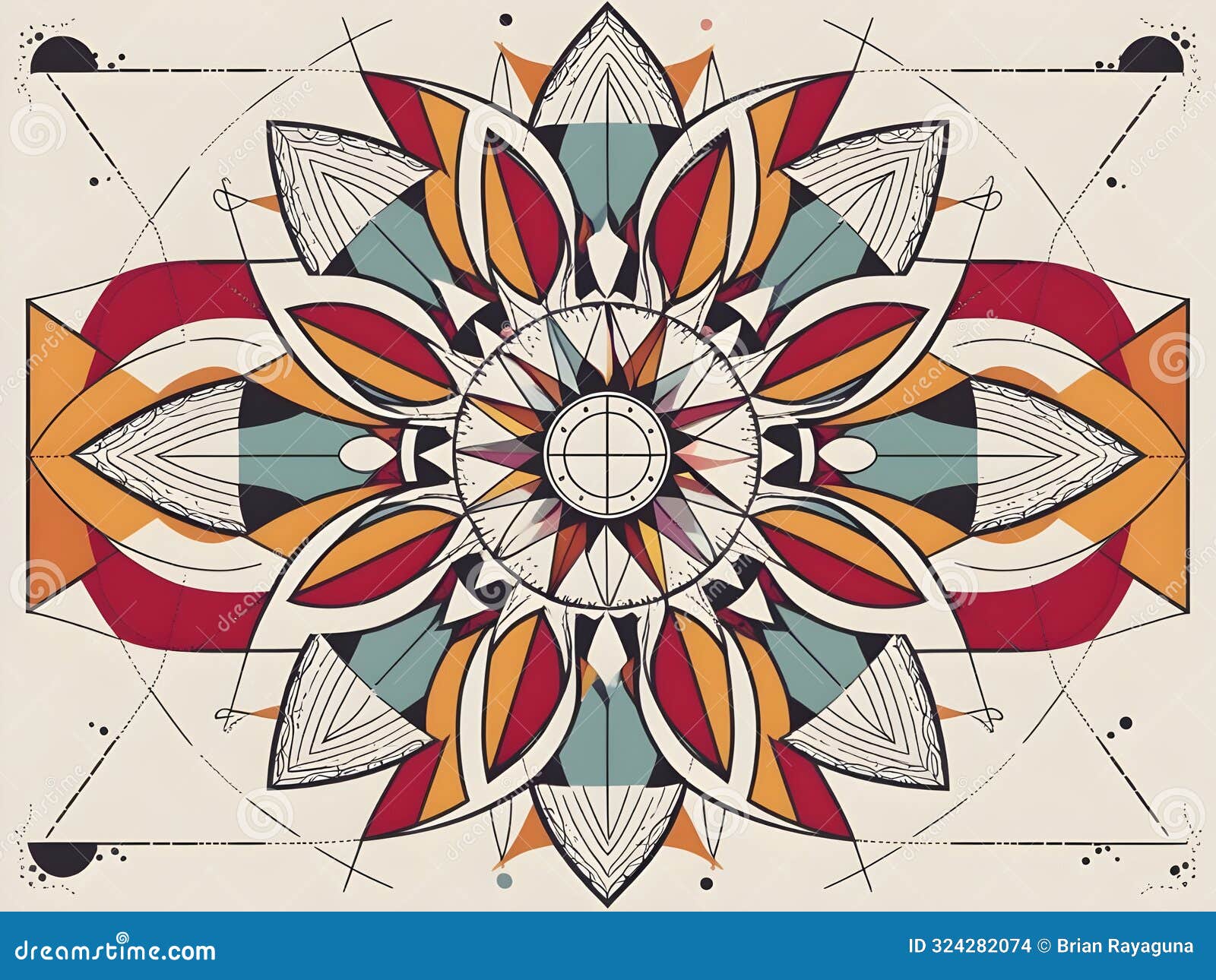 Complex Geometric Mandala Art Stock Illustration - Illustration of ...