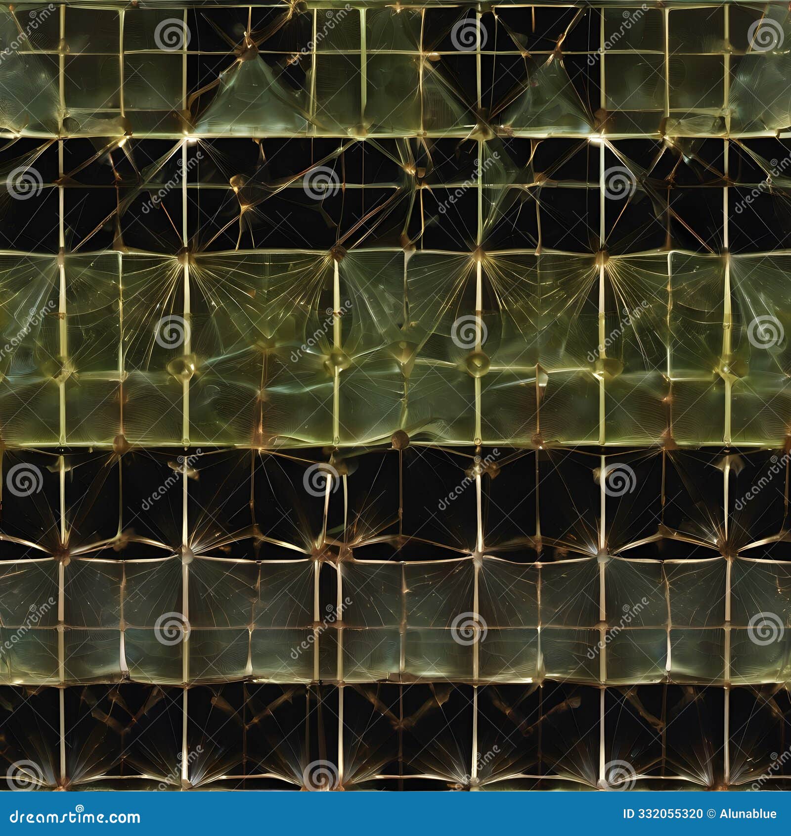 Golden Translucent Grid of Organic Fibers Stock Illustration ...