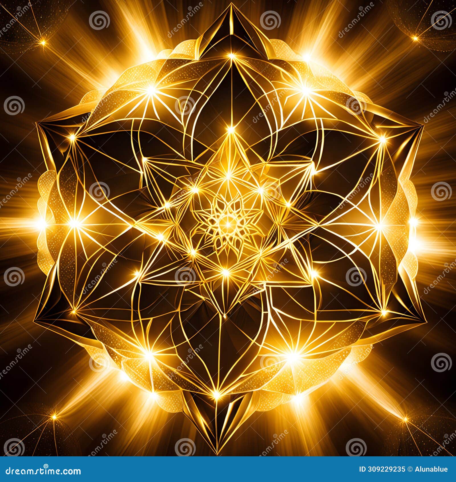 A Complex Geometric Pattern, Resembling a Mandala or a Piece of Sacred ...