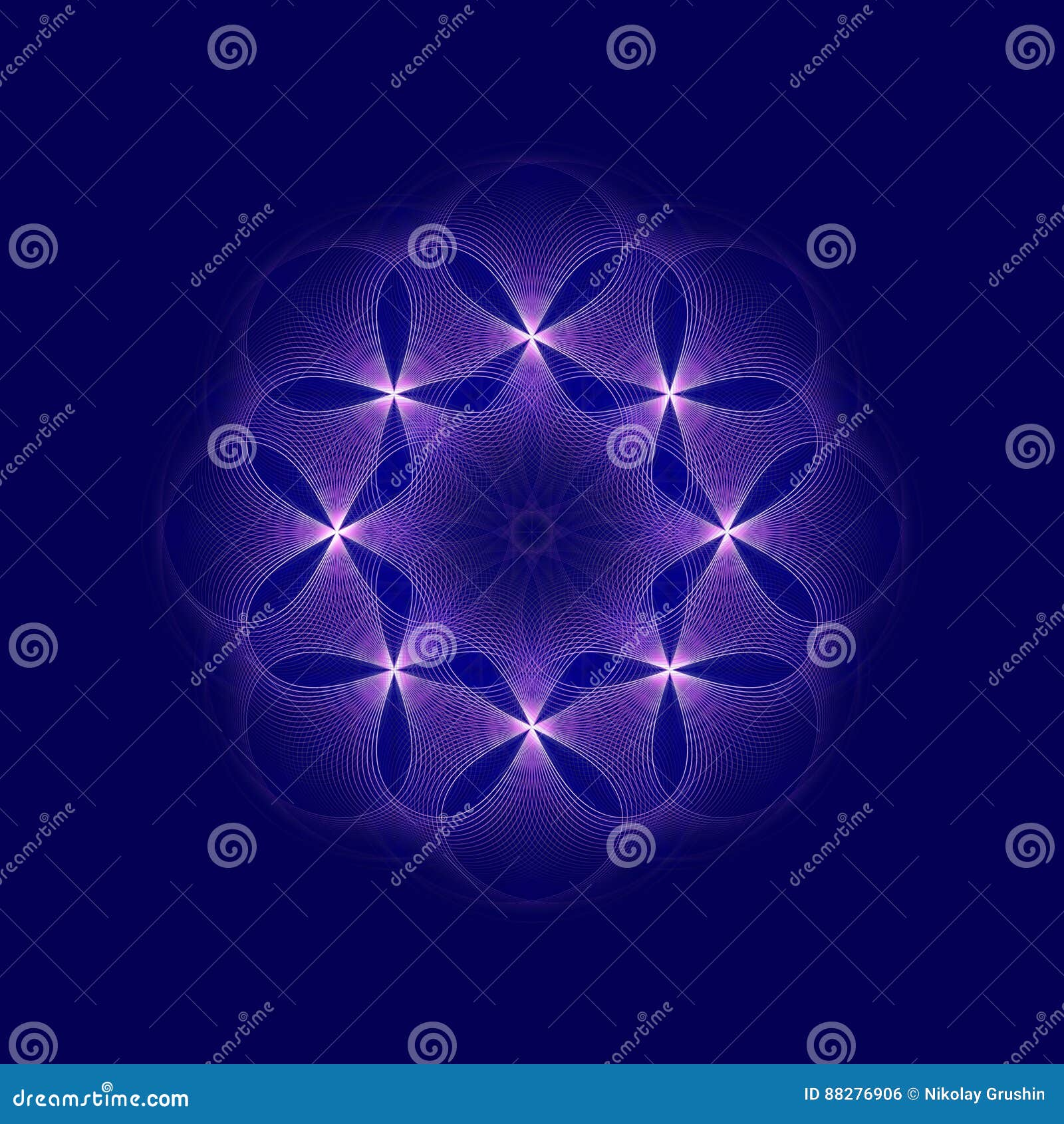 Complex geometric pattern stock illustration. Illustration of color ...