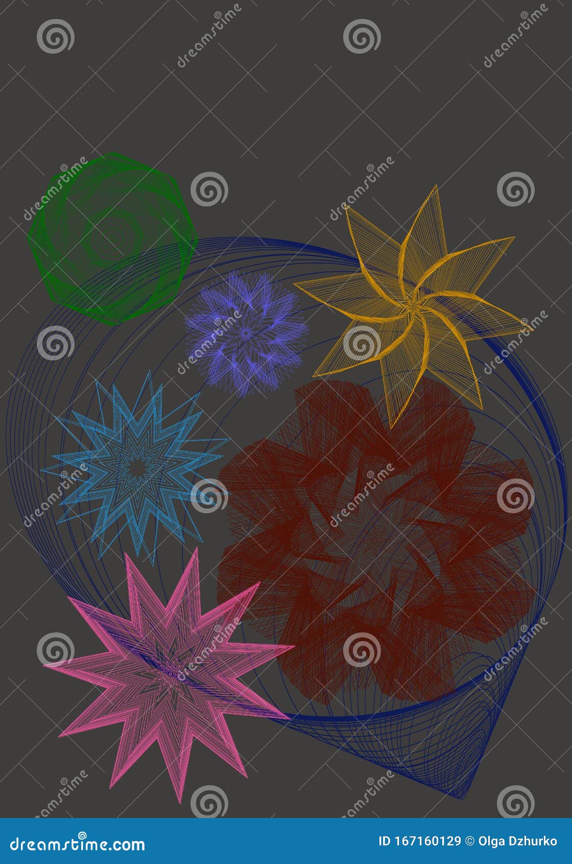 Complex Colors Seamless Texture With Pencil Textured Triangle Forms ...