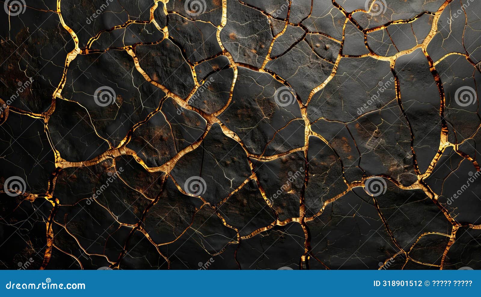 Complex Golden Line Network Over Dark Chocolate Background for Textured ...