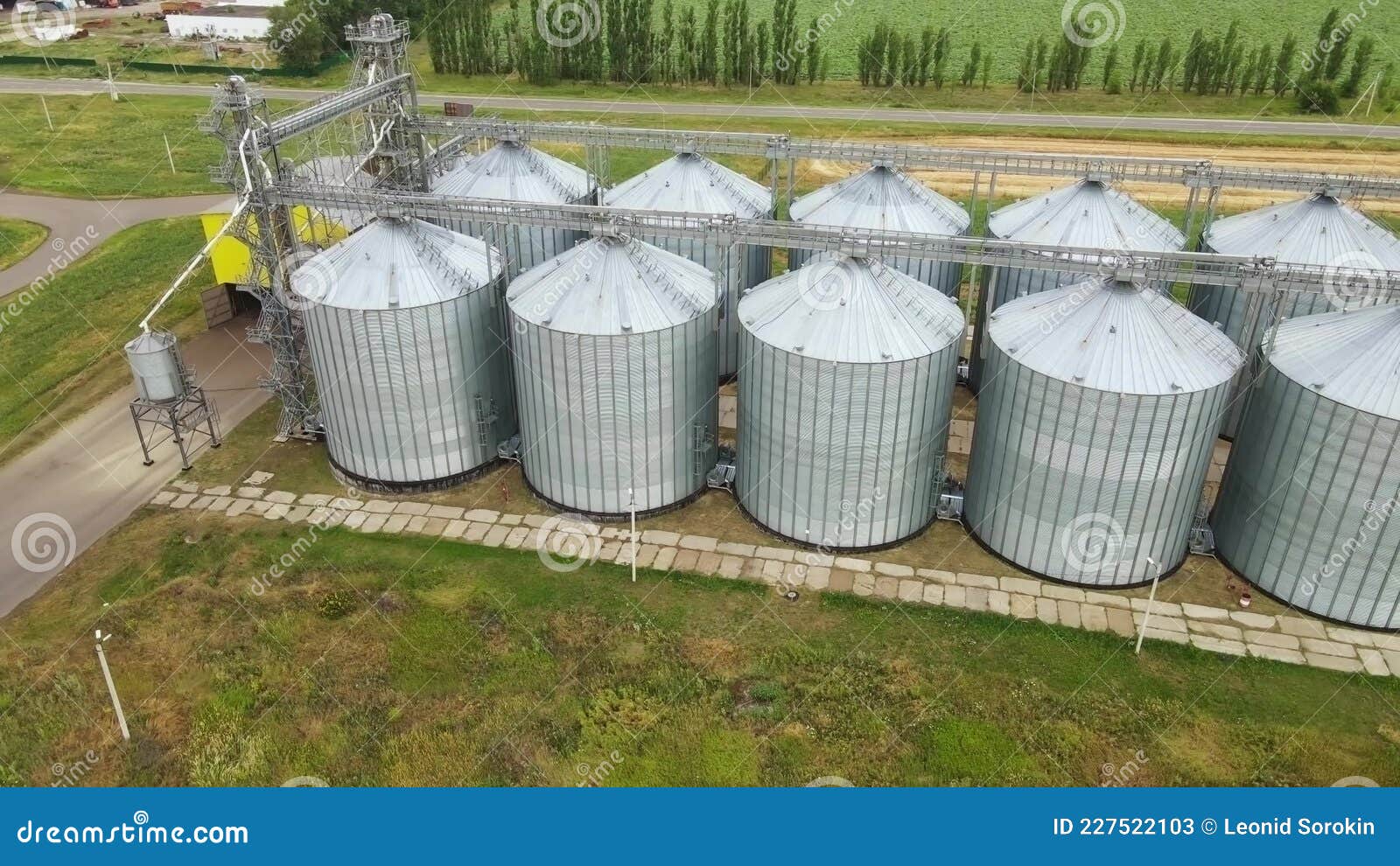 Complex for Grain Storage of Grains, Agriculture Stock Video - Video of ...