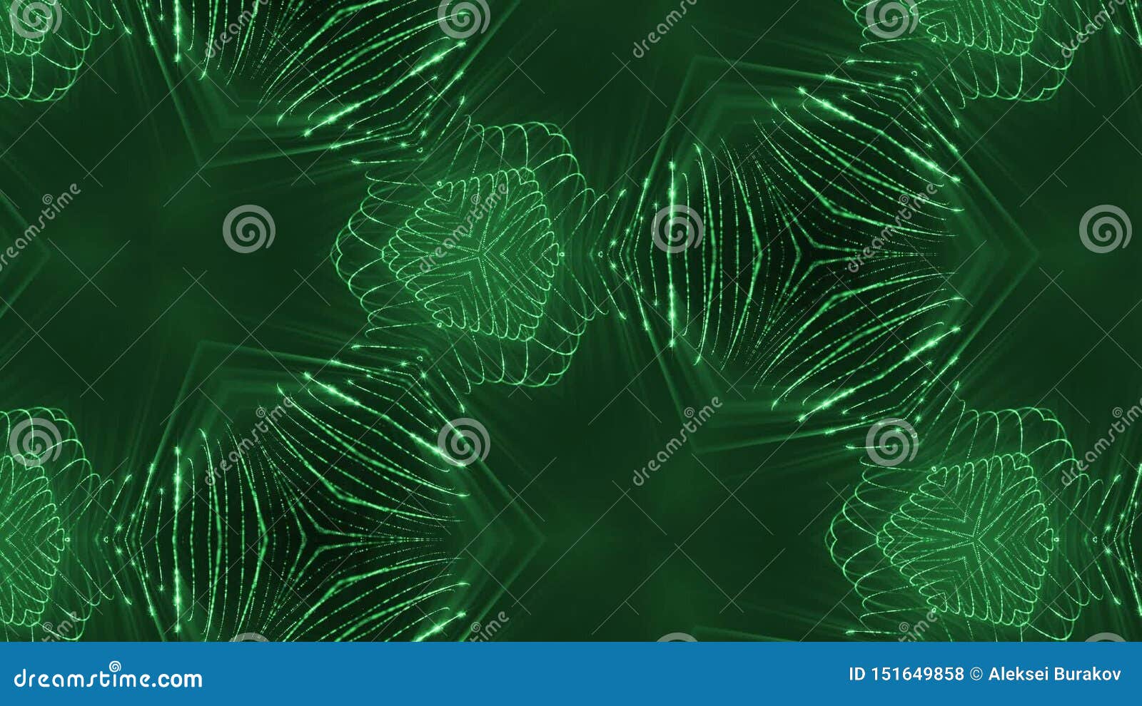 Complex Green Composition of Particles that Form Cells. 3d Looped ...