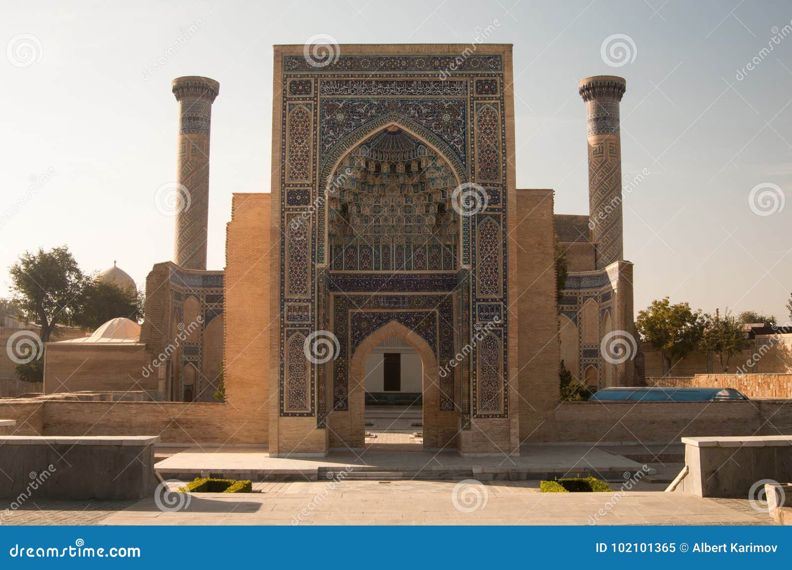 The Architecture of Ancient Samarkand Stock Image - Image of facade ...