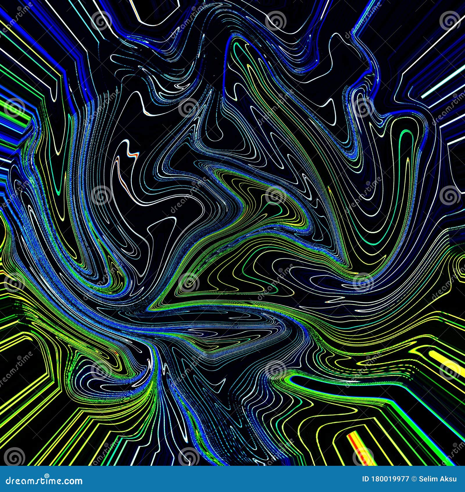 Complex Harmony of Digital Light Lines. Abstract Visual Wallpaper Stock ...