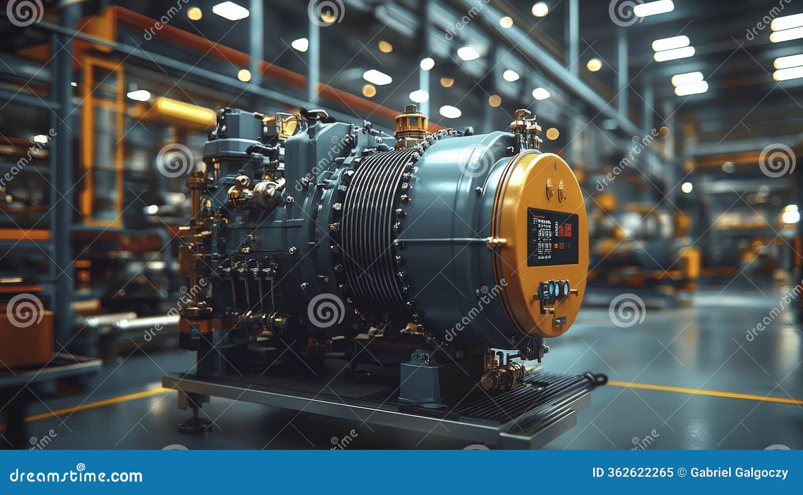 Complex Industrial Engine Structure Showcase Stock Illustration ...