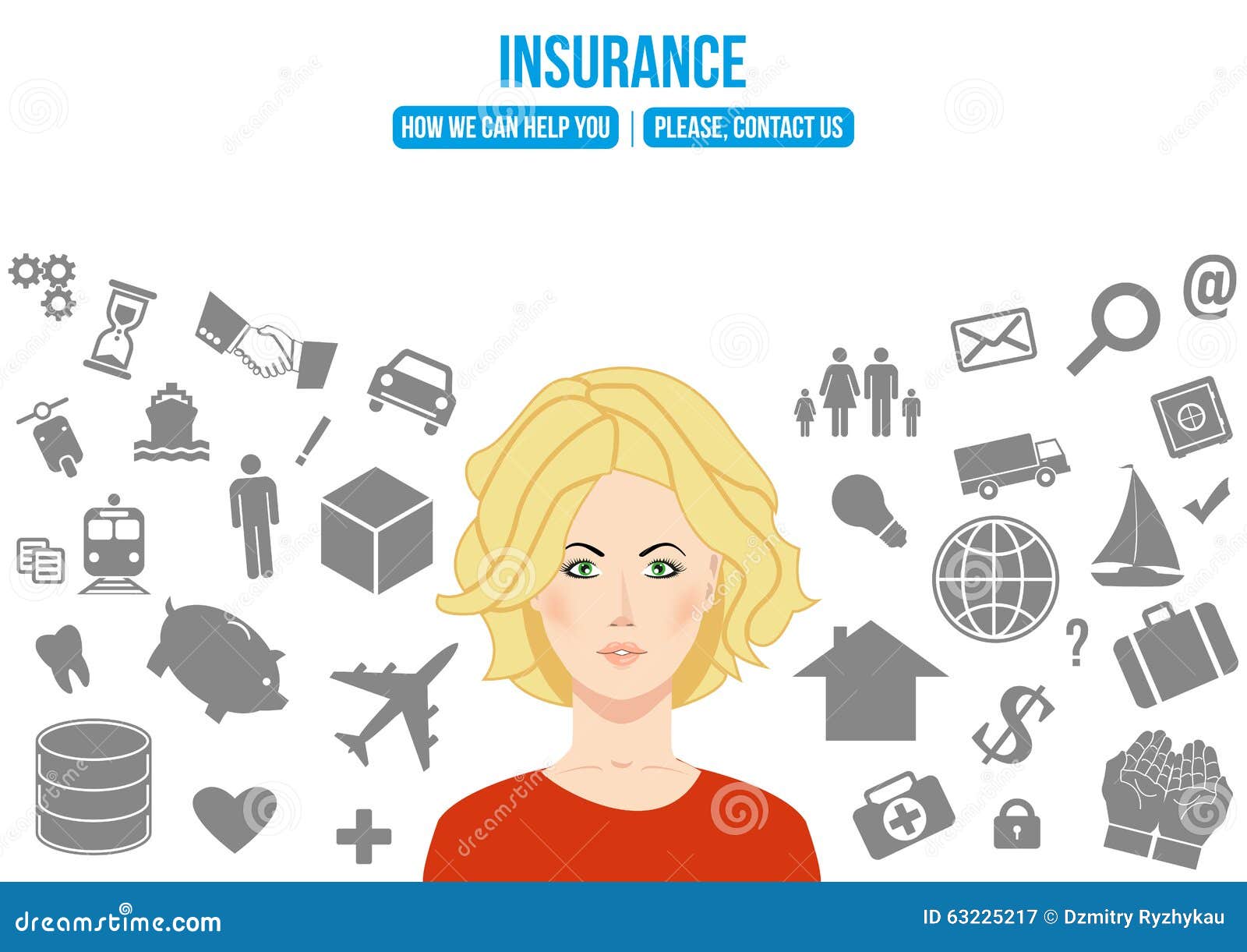 Complex Insurance Design Concept Stock Illustration - Illustration of ...