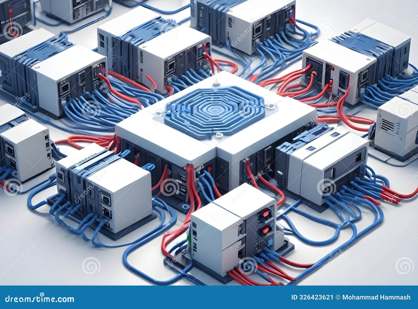 A Complex, Interconnected Network of Computer Components and Wires ...
