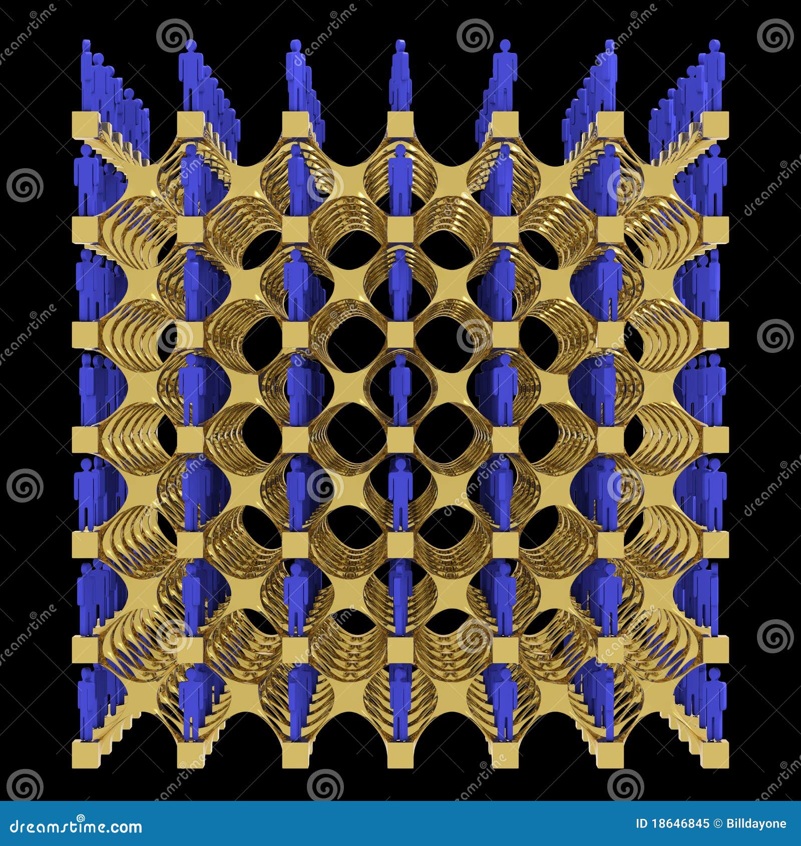 Complex Interlaced Networking Structure Stock Illustration ...
