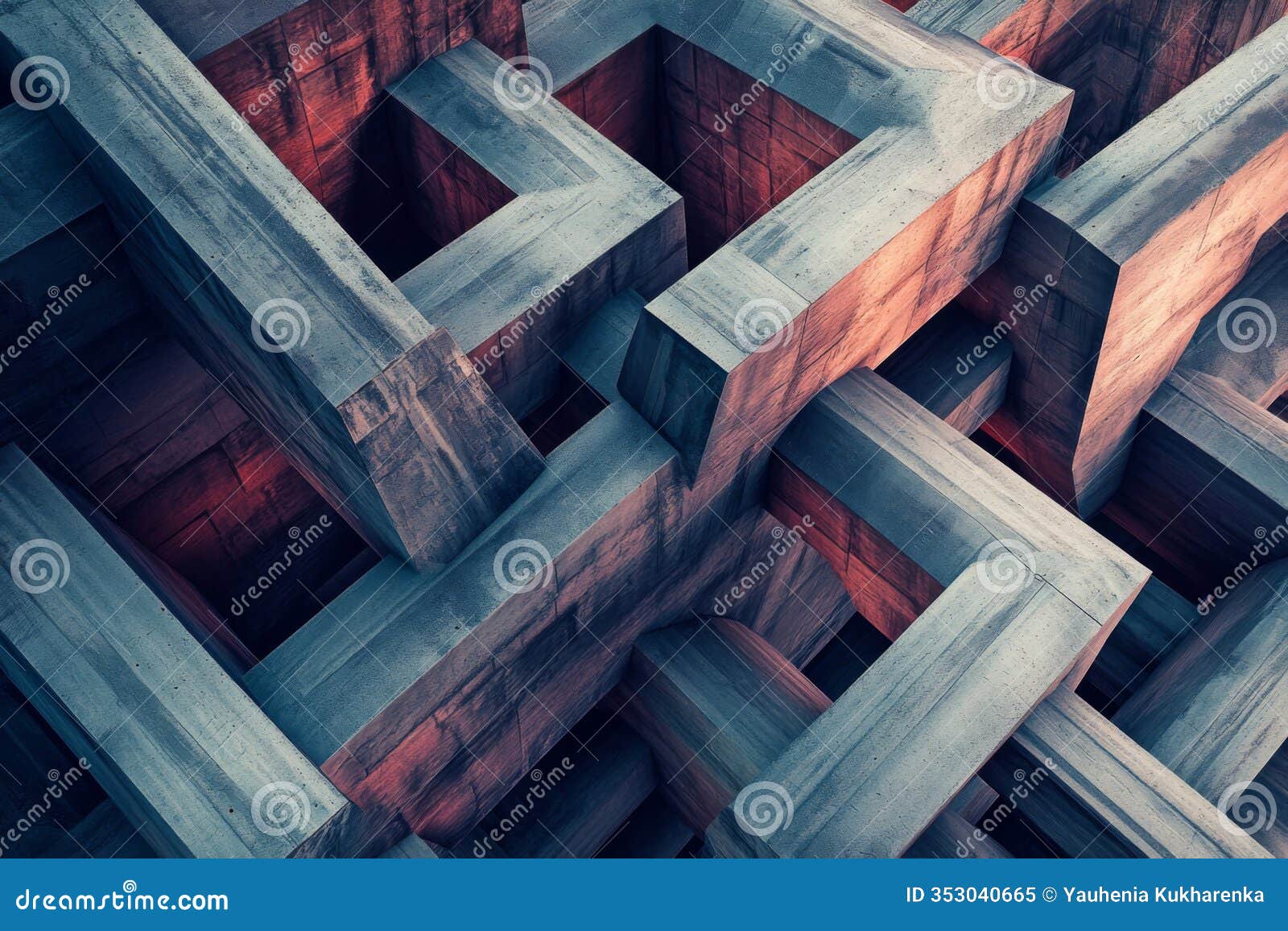 Harmonious Geometric Interlocking Design Stock Illustration ...