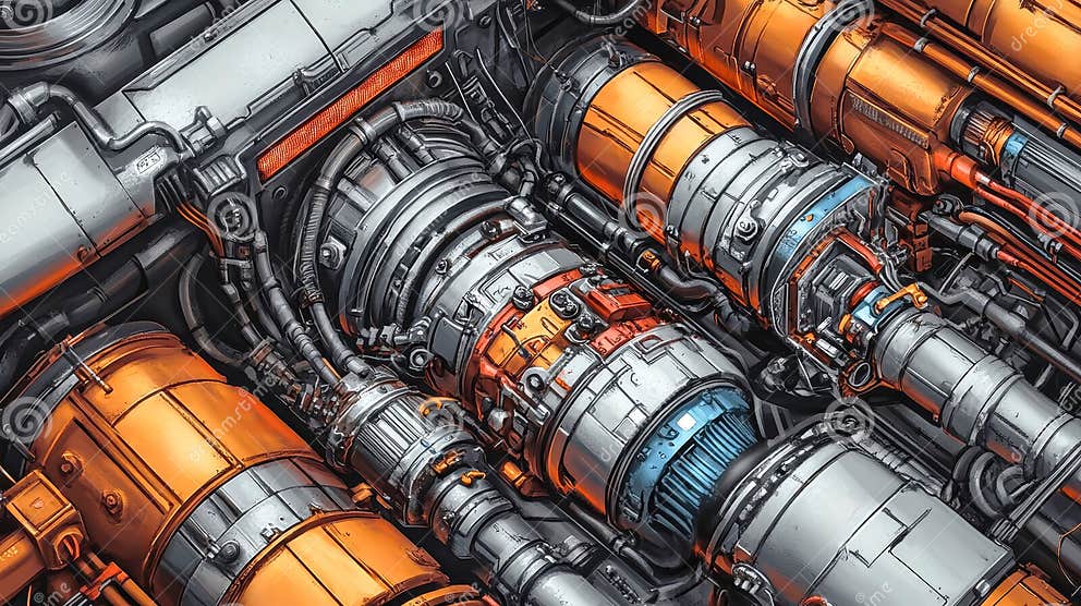 Complex Internal Structure of an Engine Captured in Hyper-realistic ...