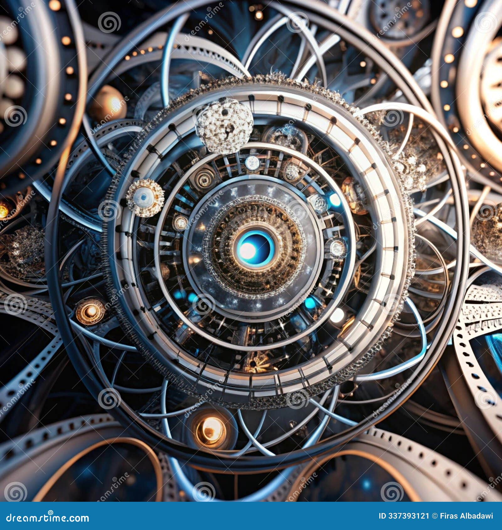 A Complex and Intricate Mechanical Design with Gears and Wheels. Stock ...