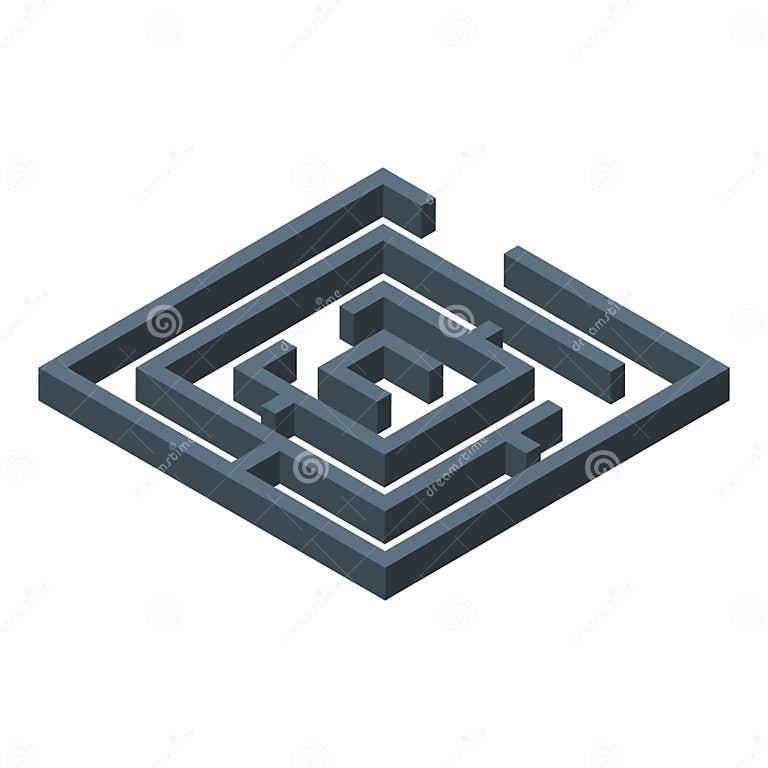 Complex Isometric Maze Representing Business Challenge and Decision ...