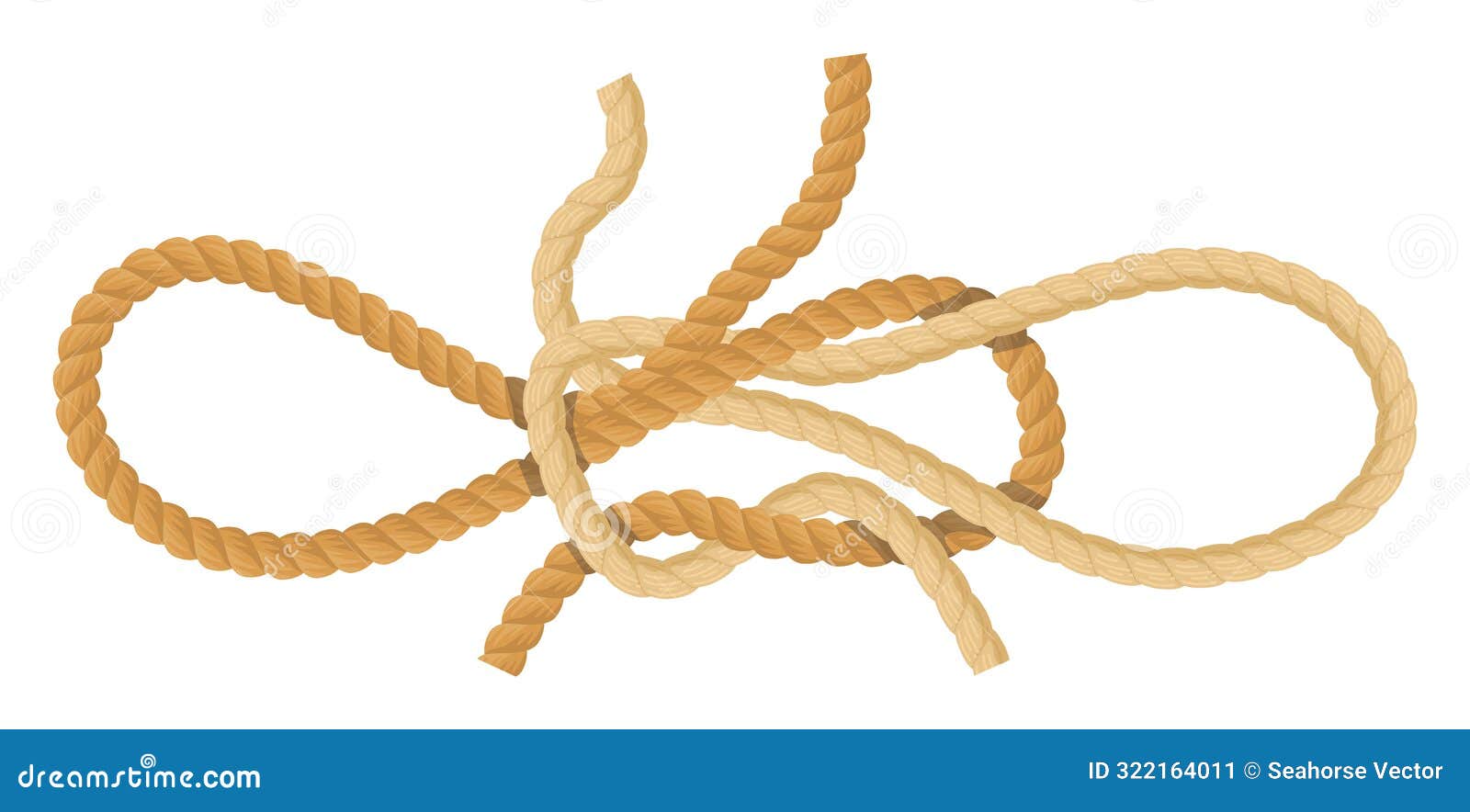 Complex Knot Beige Rope Tangled Confusion Problem Challenge Graphic ...