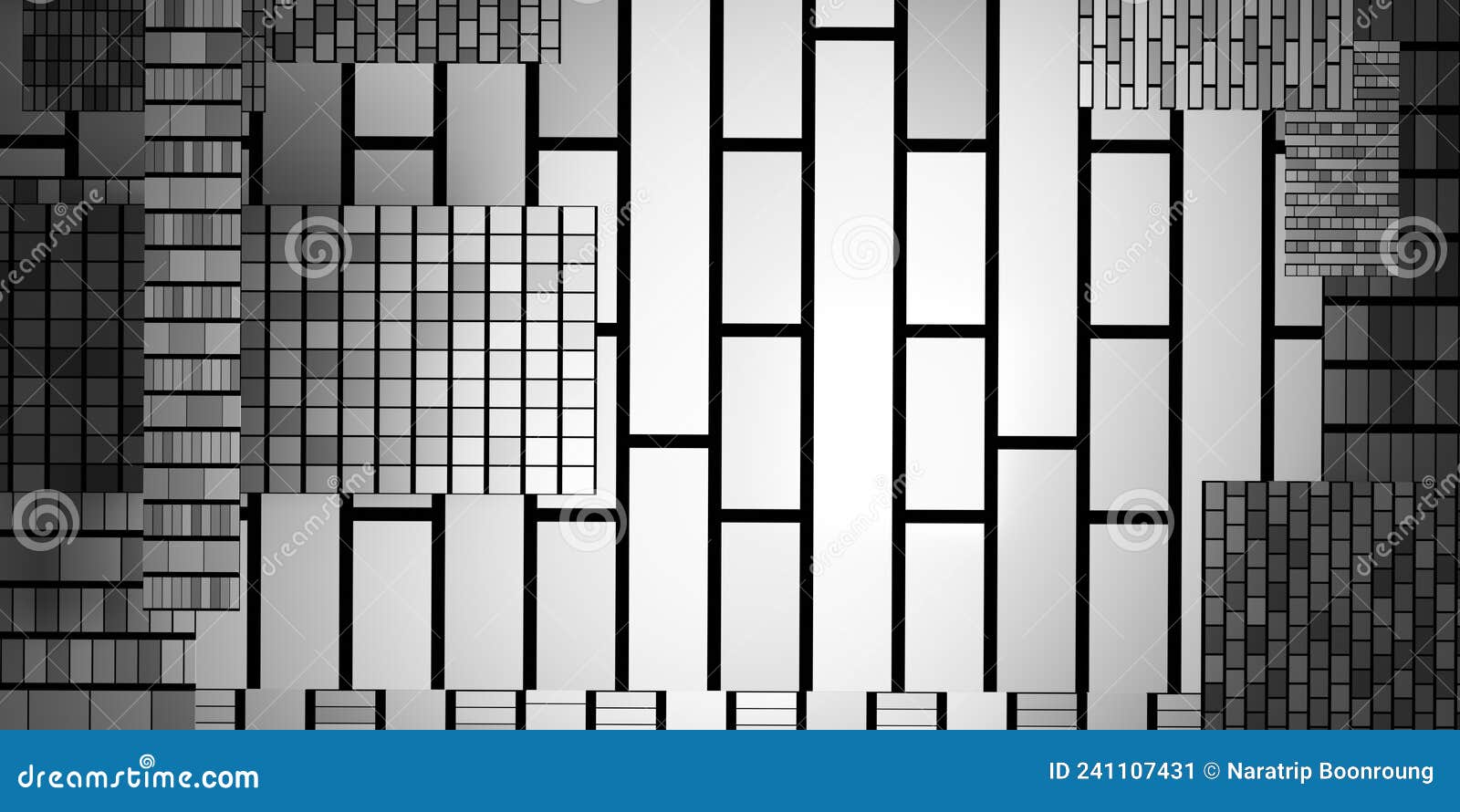 Complex Layered Abstract Background. Brick Pattern Black and White ...