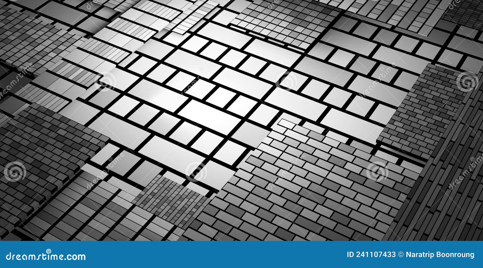 Complex Layered Abstract Background. Brick Pattern Black and White ...