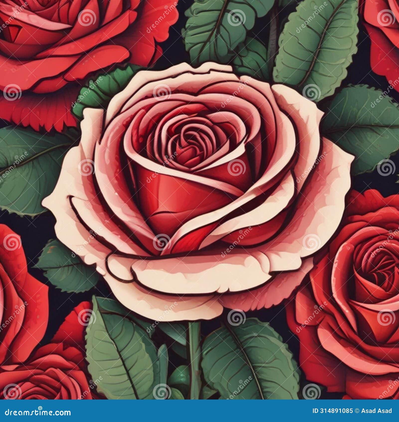 Complex Layers and Rich Colors of Velvety Red Roses.& X22; Stock ...