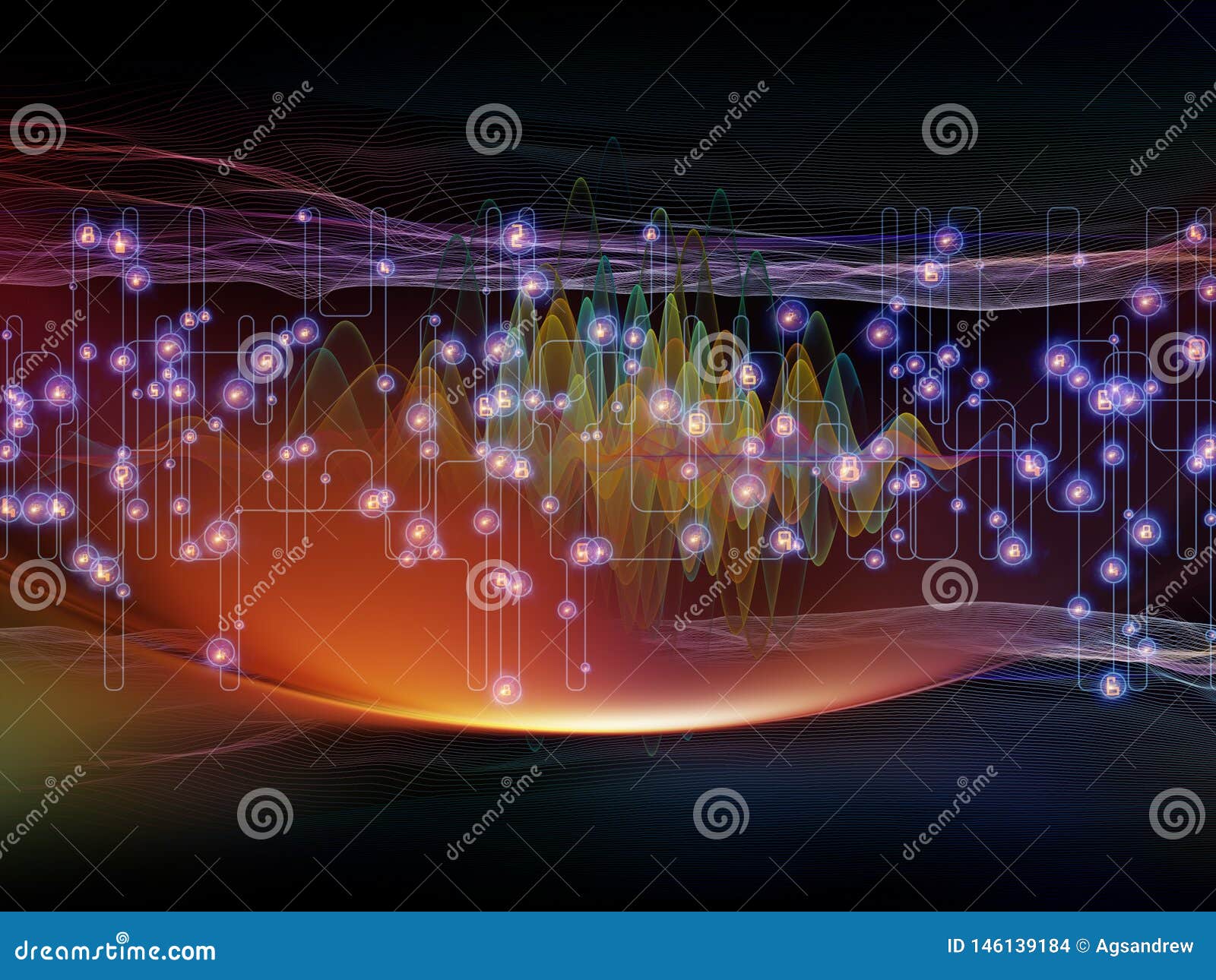 Complex Light Wave stock illustration. Illustration of reality - 146139184