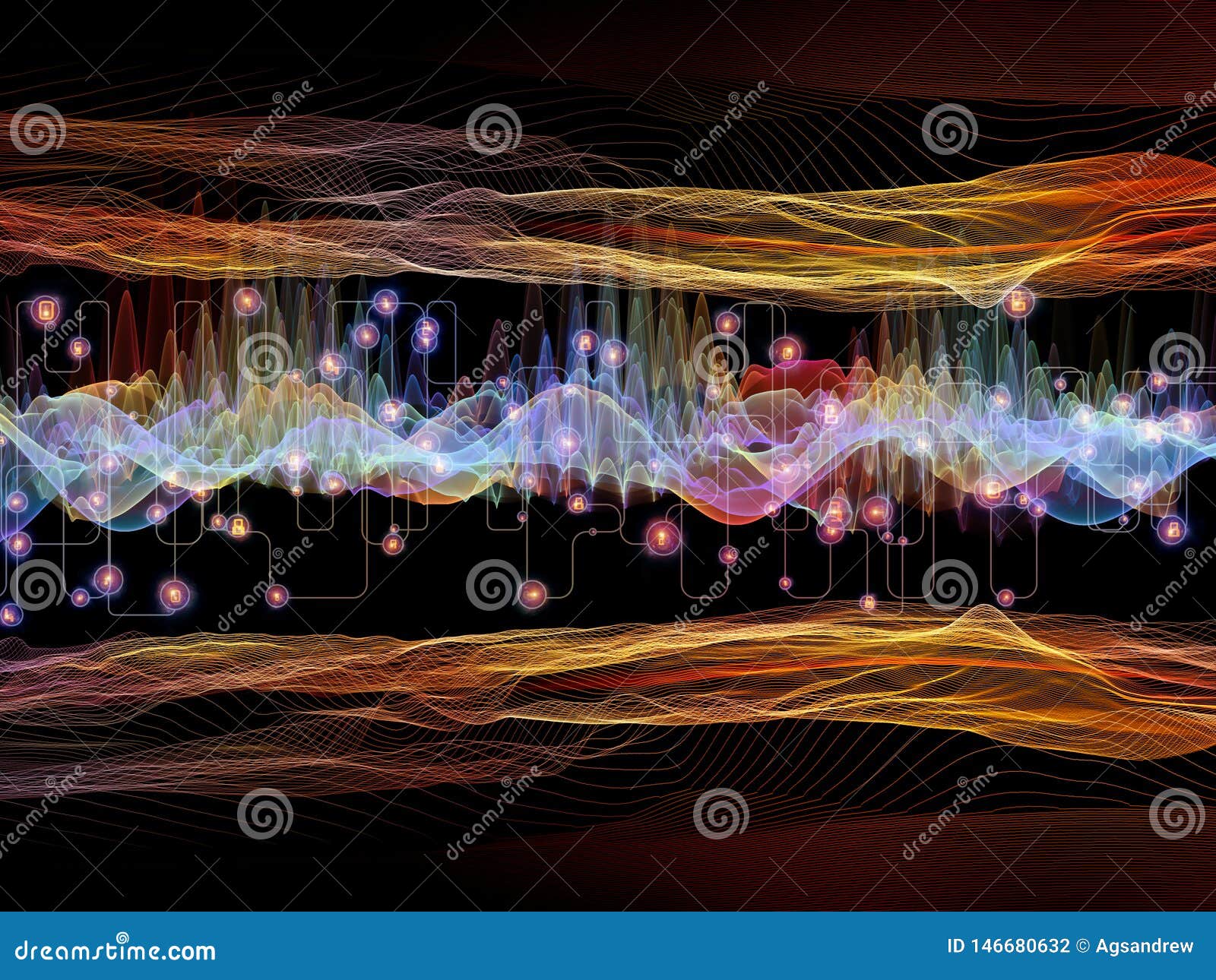 Complex Light Wave stock illustration. Illustration of idea - 146680632