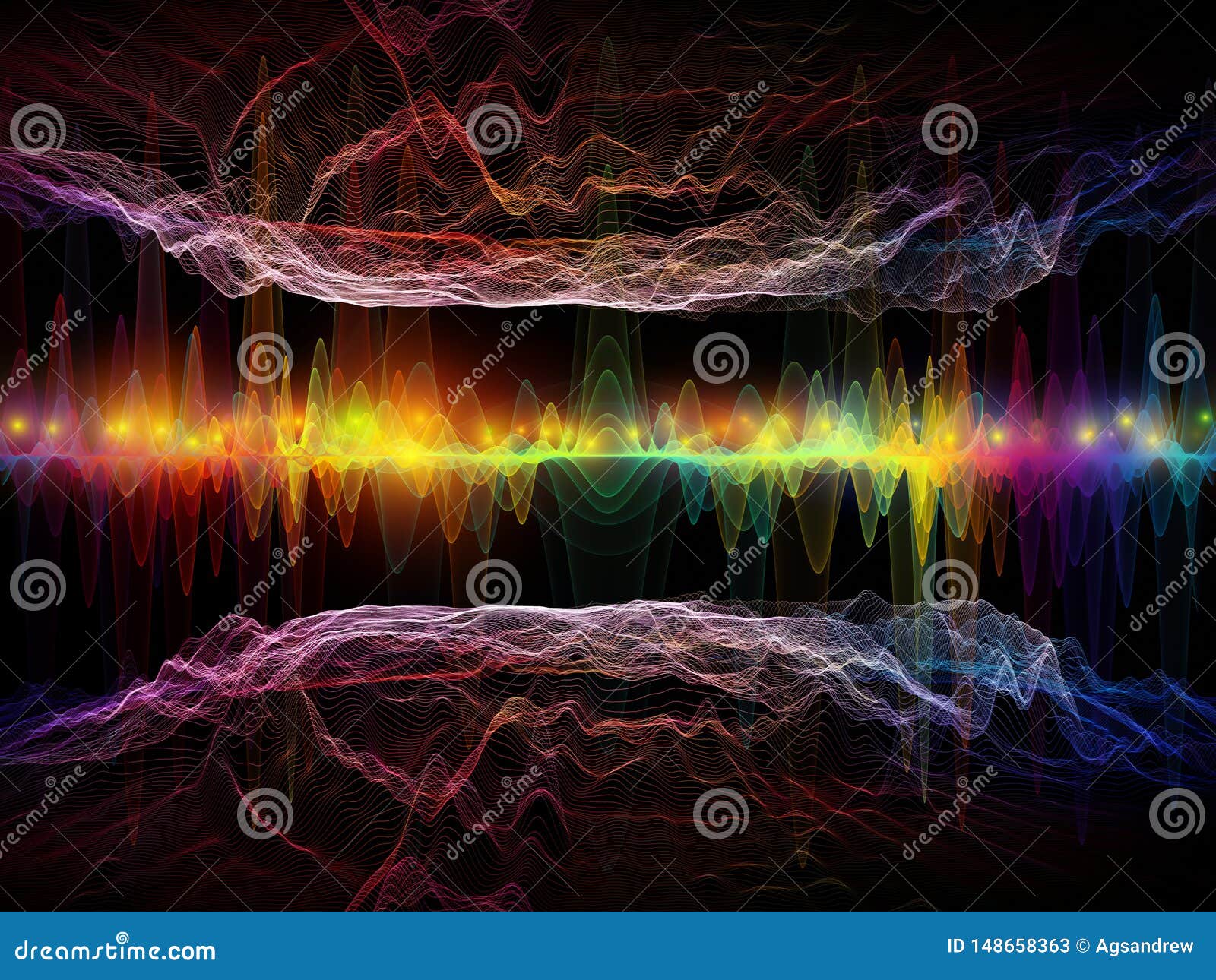 Complex Light Wave stock illustration. Illustration of star - 148658363