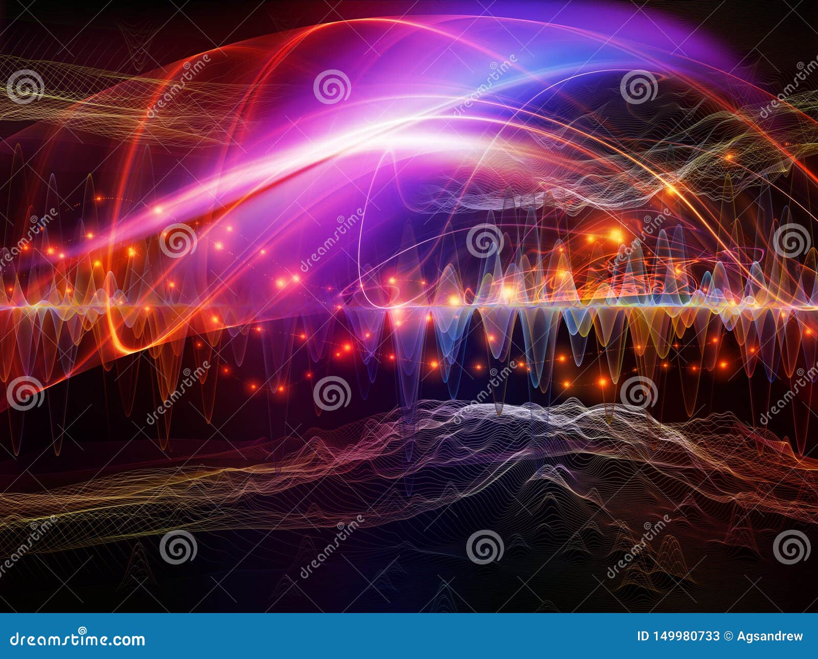 Complex Light Wave stock illustration. Illustration of development ...