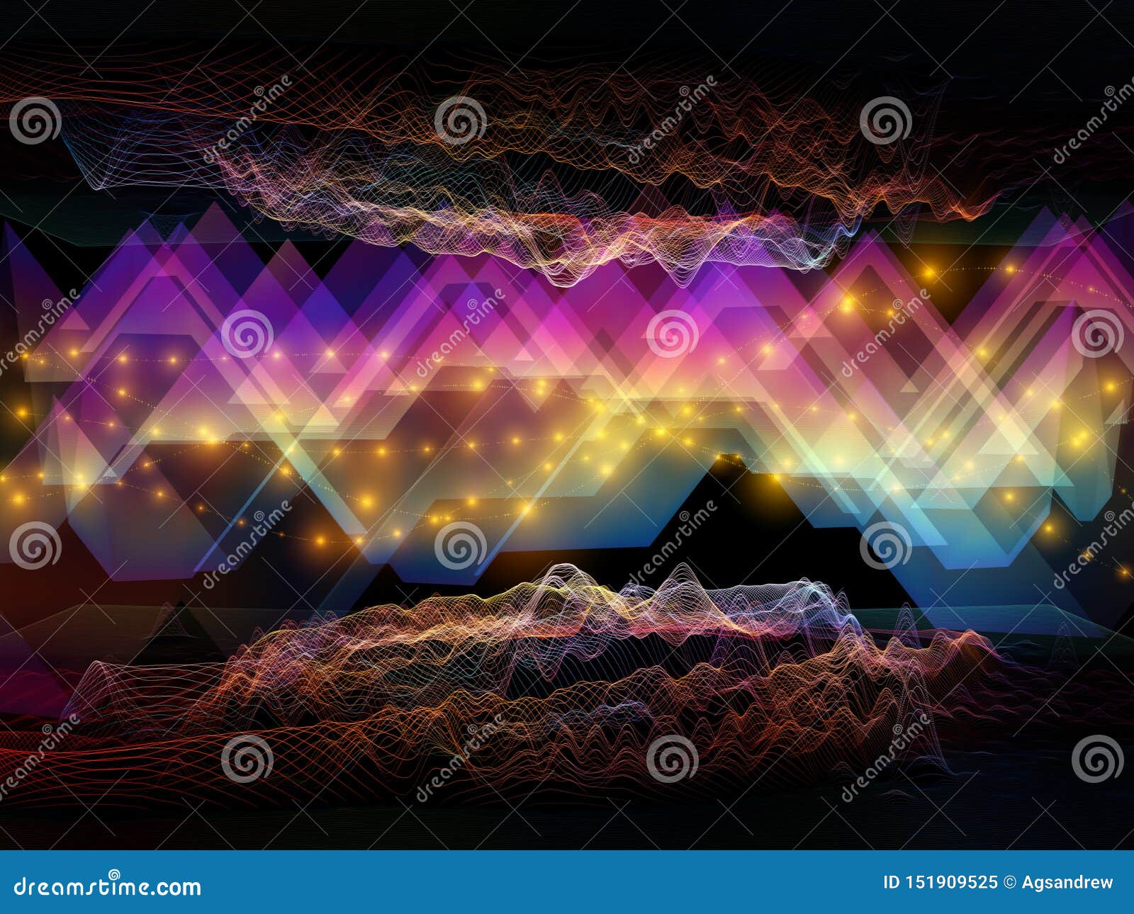 Complex Light Wave stock illustration. Illustration of rendering ...