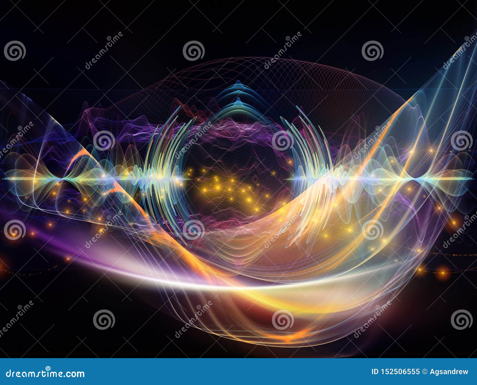 Complex Light Wave stock illustration. Illustration of idea - 152506555
