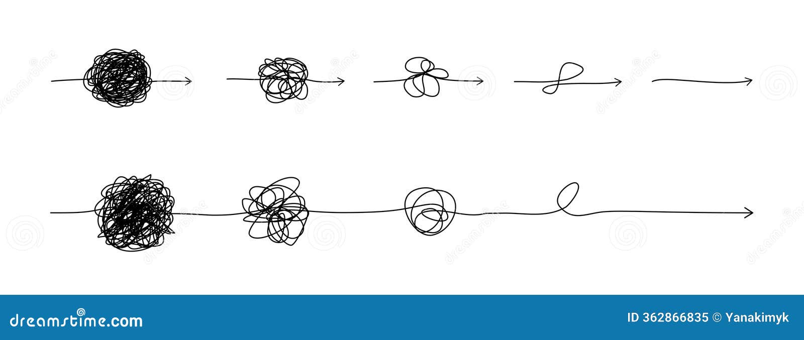 Complicated Thinking Process Line Icon Design Cartoon Vector ...