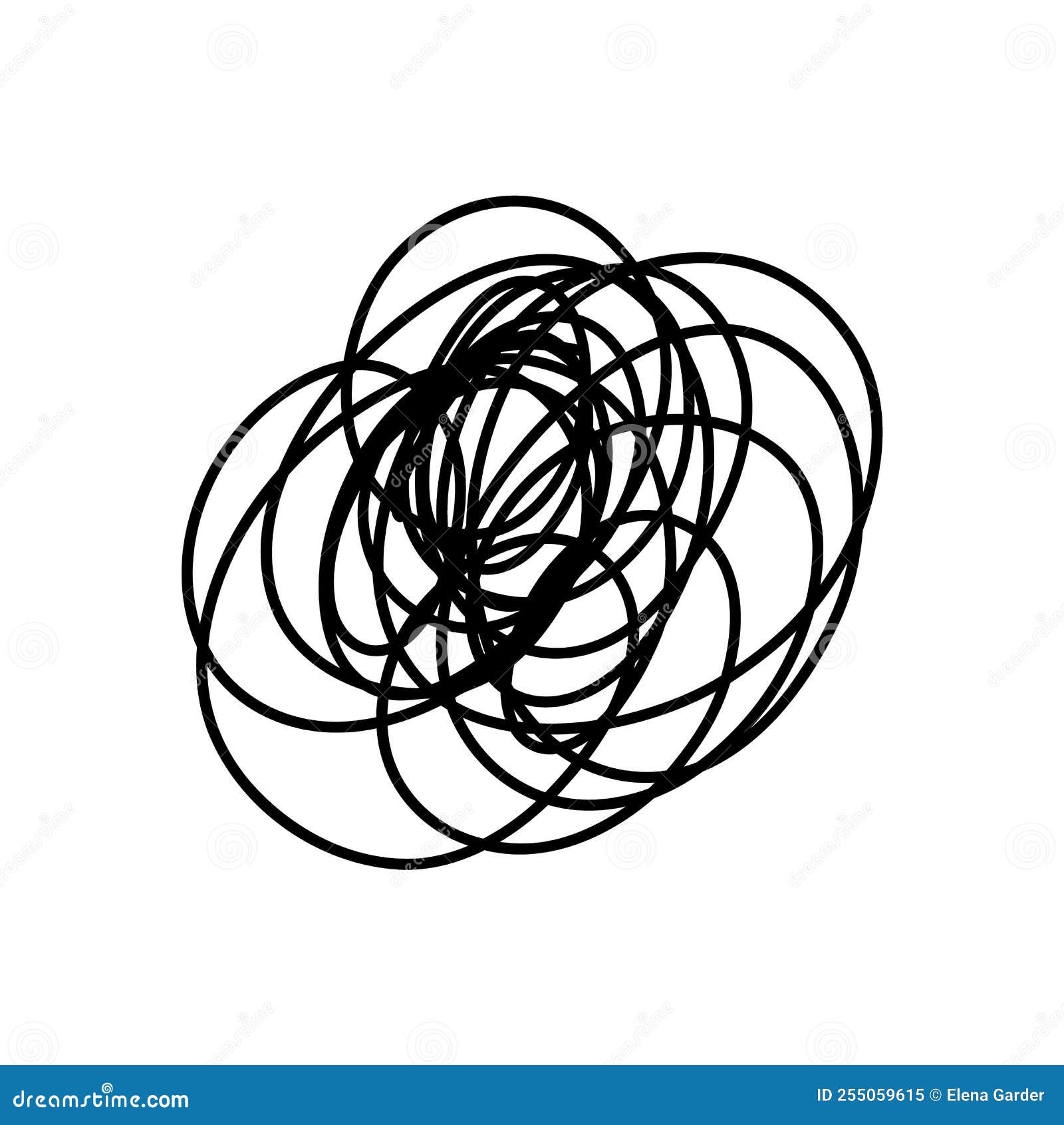 Complex Line. Complicated Way. Messy Ball Concept. Loading Idea Vector ...