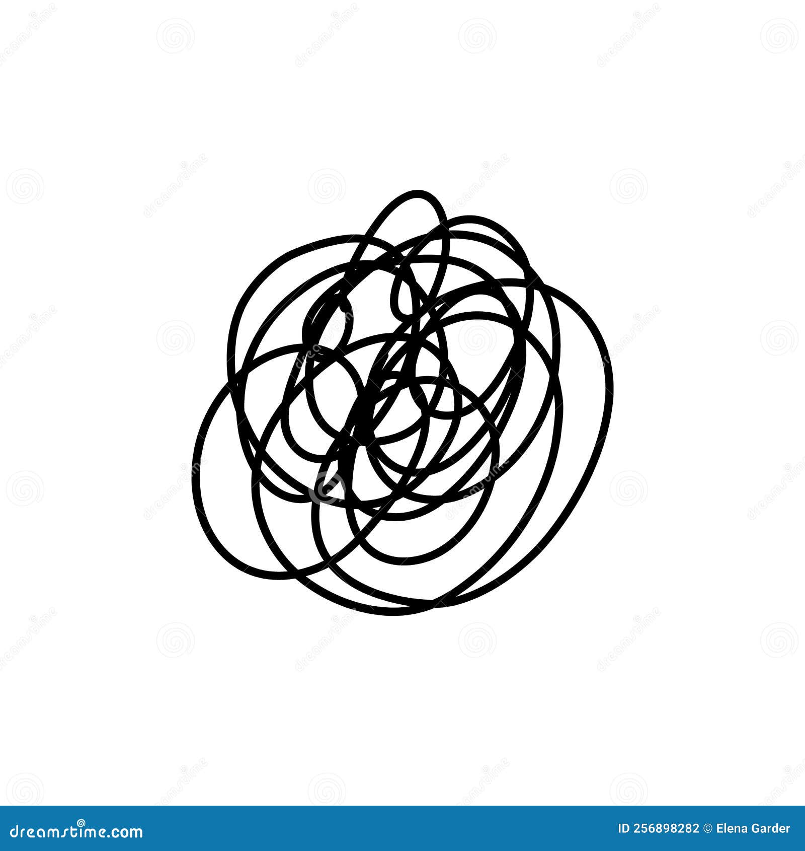 Complex Line. Complicated Way. Messy Ball Concept. Loading Idea Vector ...