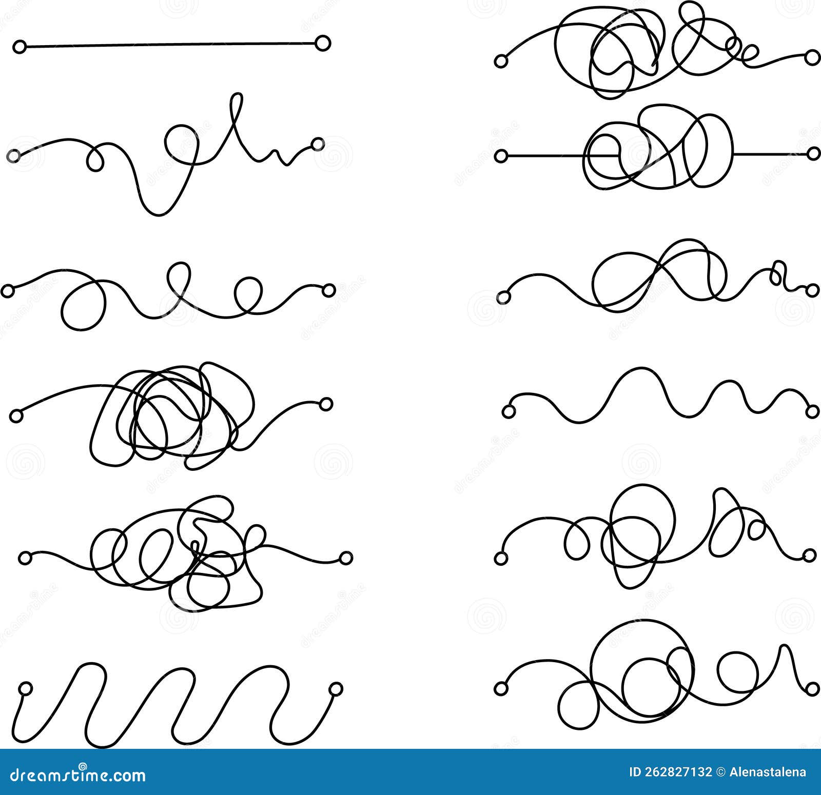 Complex Line Path Set, Easy Way from Start To End, from Point a To B ...