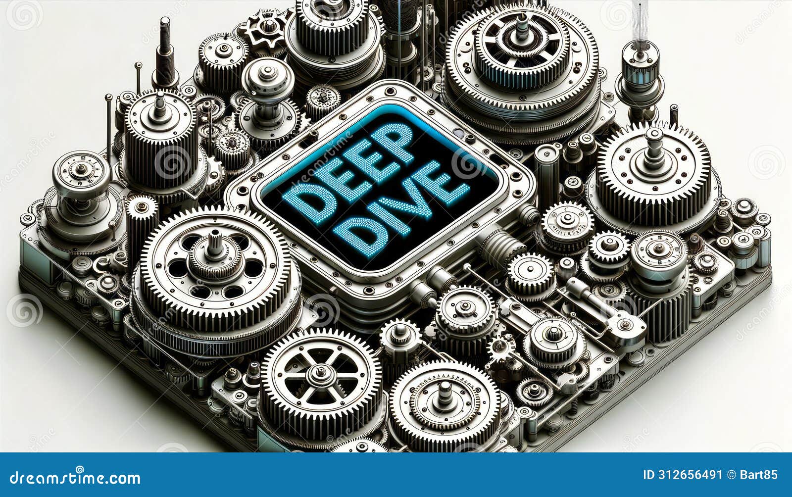 Complex Machine or Apparatus with Gears Levers and Dial with a Digital ...