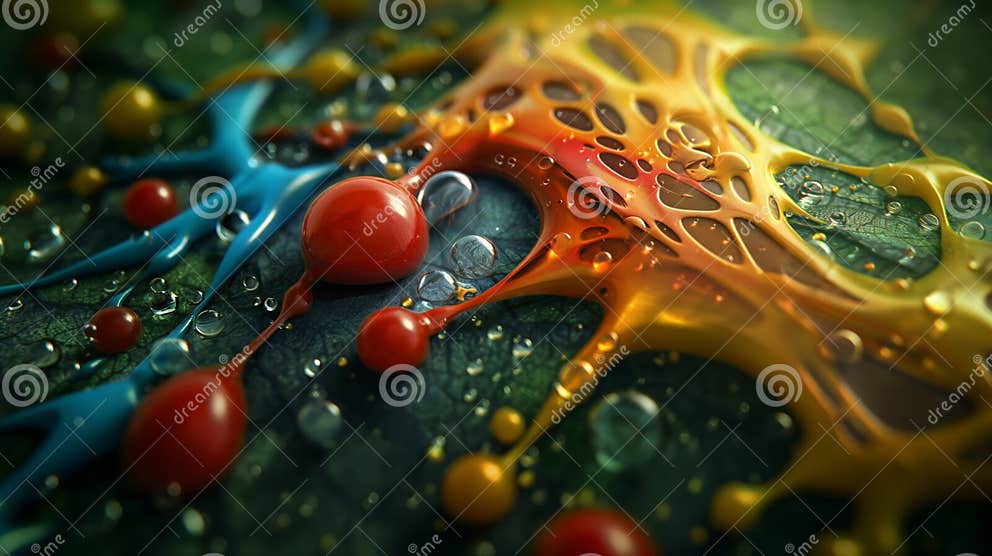 Complex Macro World of Fluids Stock Image - Image of abstract, vibrant: 329800623