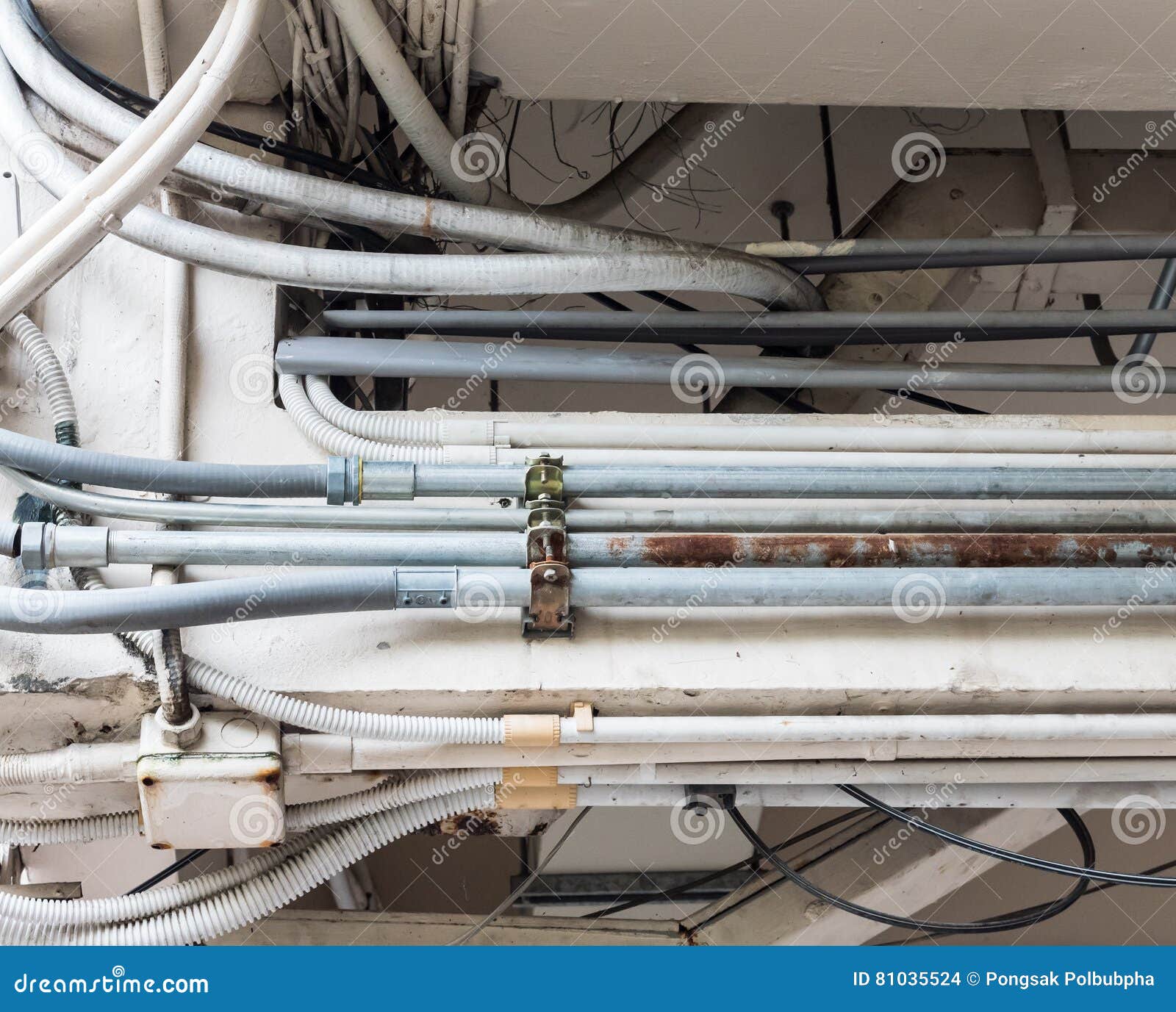 The complex of many pipe. stock photo. Image of factory - 81035524