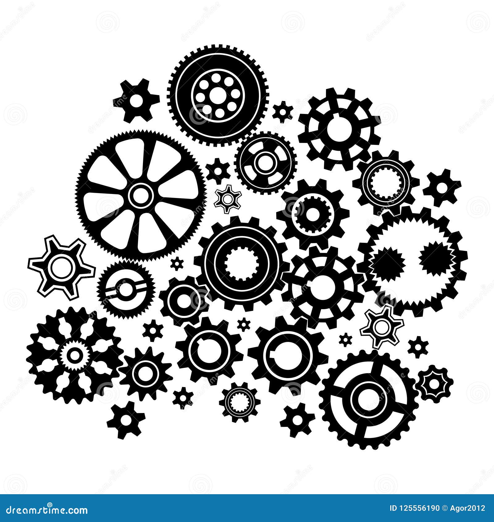 Complex Mechanism of Various Gears and Cogwheels Stock Vector ... Complex Mechanism of Various Gears and Cogwheels Stock Vector ...