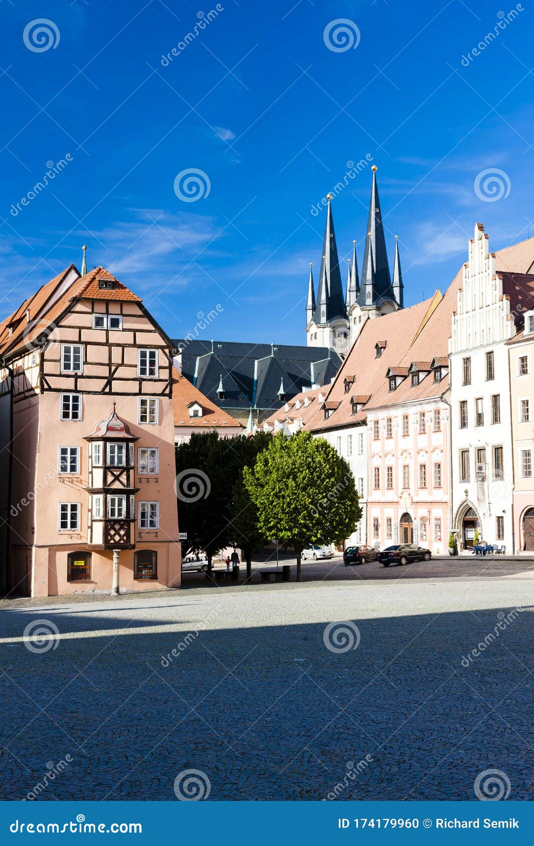 Complex of Medieval Houses Called Spalicek, Cheb, Czech Republic Stock ...