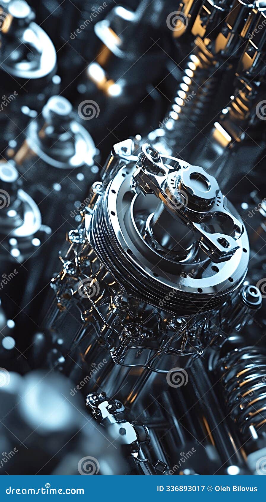 Complex Metallic Structure Resembling Engine or Machine is Being ...