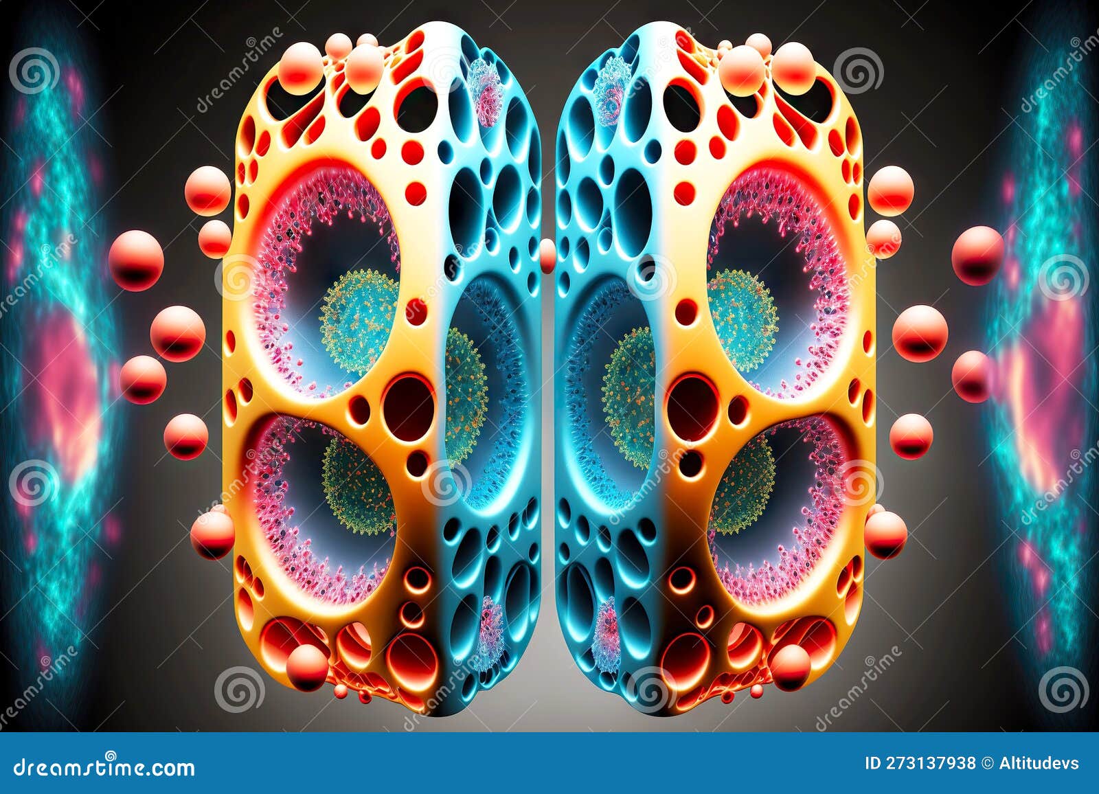 Complex Microbiological Process of Cell Division with Formation of Two ...