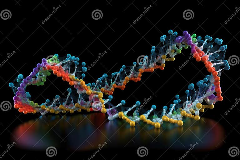 Complex Molecular Structure of Dna Double Helix, with Additional ...