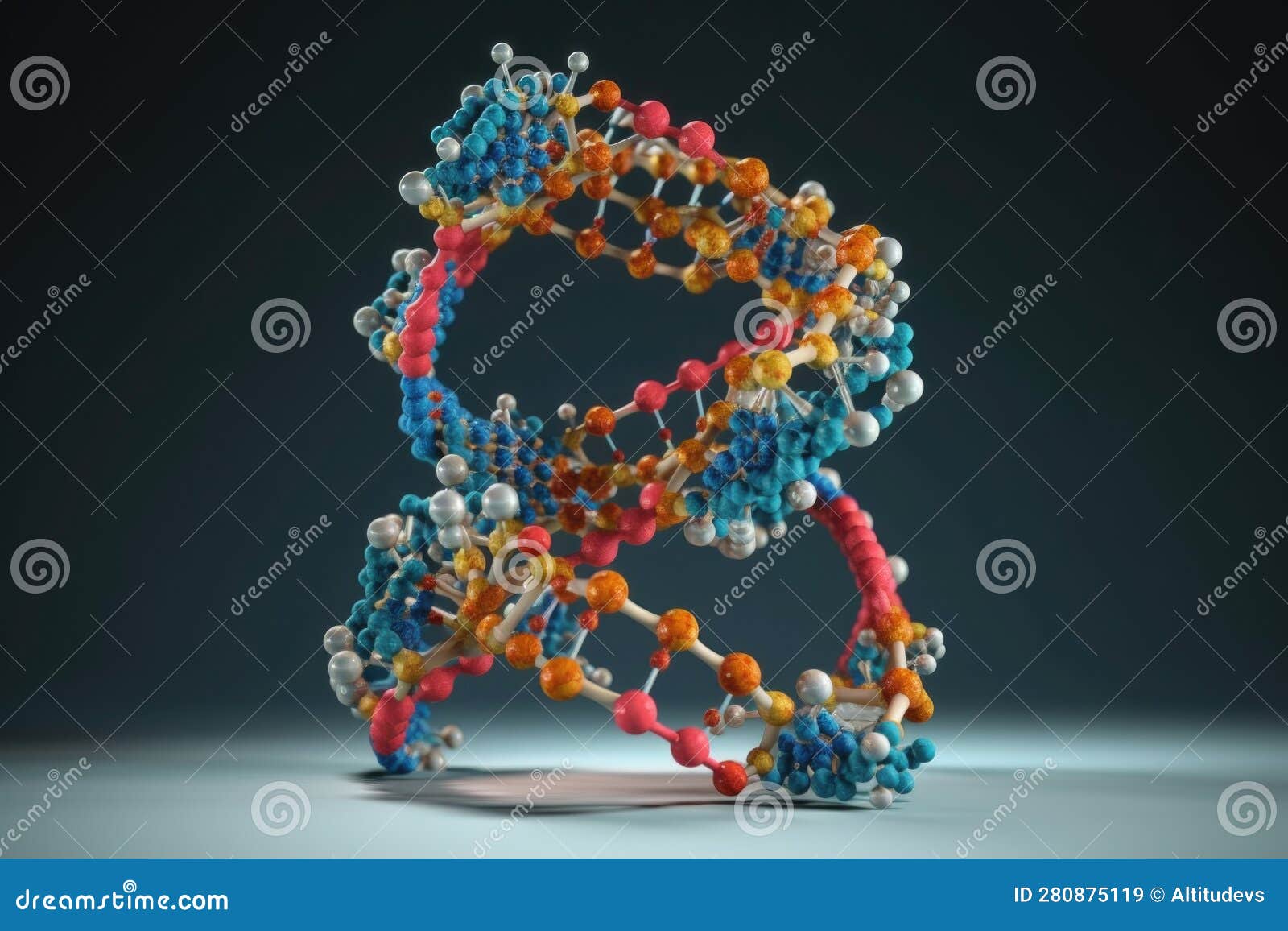 Complex Molecular Structure of Dna Double Helix, with Additional ...