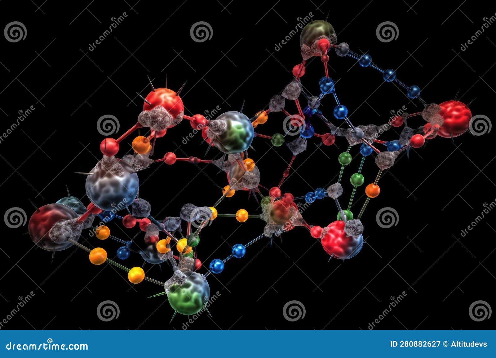 Complex Molecular Structure of Dna Double Helix, with Additional ...