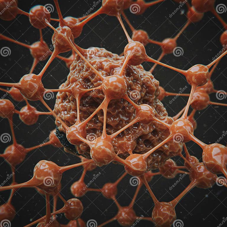 A Complex Molecular Structure Featuring Interconnected Nodes and ...